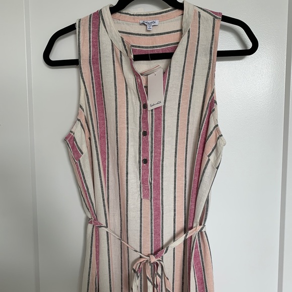 Splendid | Dresses | Splendid Linen Button Front Midi Dress Nwt | Poshmark
